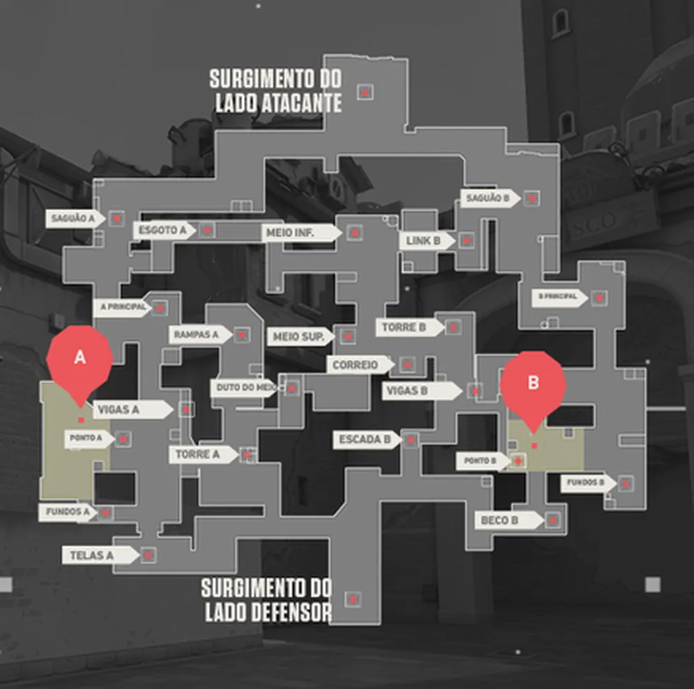 Split no VALORANT: dicas, posições e tudo sobre o mapa