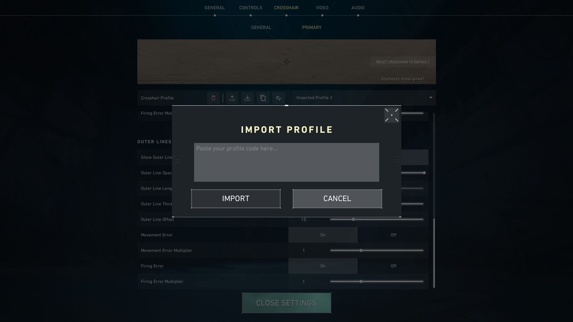 How to get a Kaemi's crosshair in VALORANT