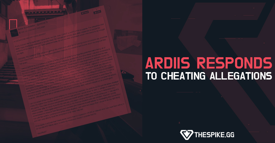 ardiis responds to cheating allegations | VALORANT Esports News ...