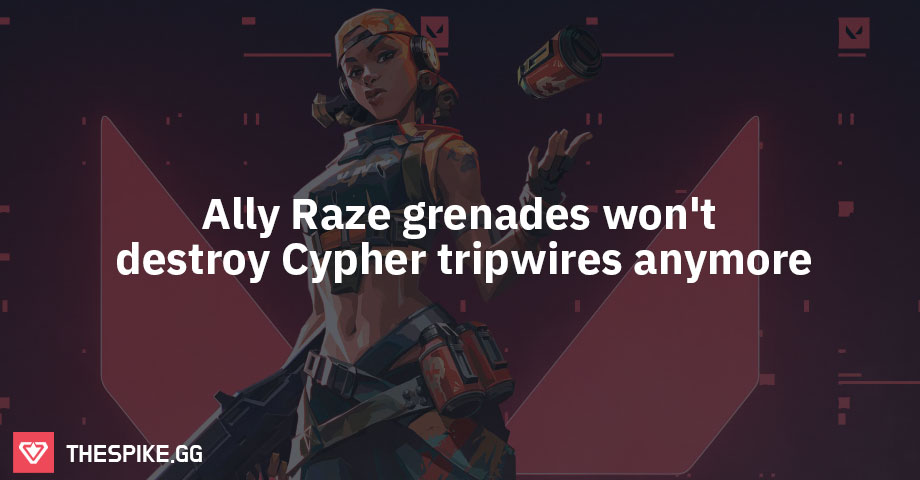 Ally Raze grenades won't destroy Cypher tripwires anymore | VALORANT ...